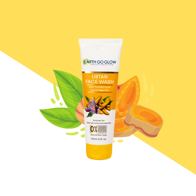 Ubtan Face Wash for Tan Removal Skin with Turmeric 100ml | EARTHGOGLOW – EarthGoGlow