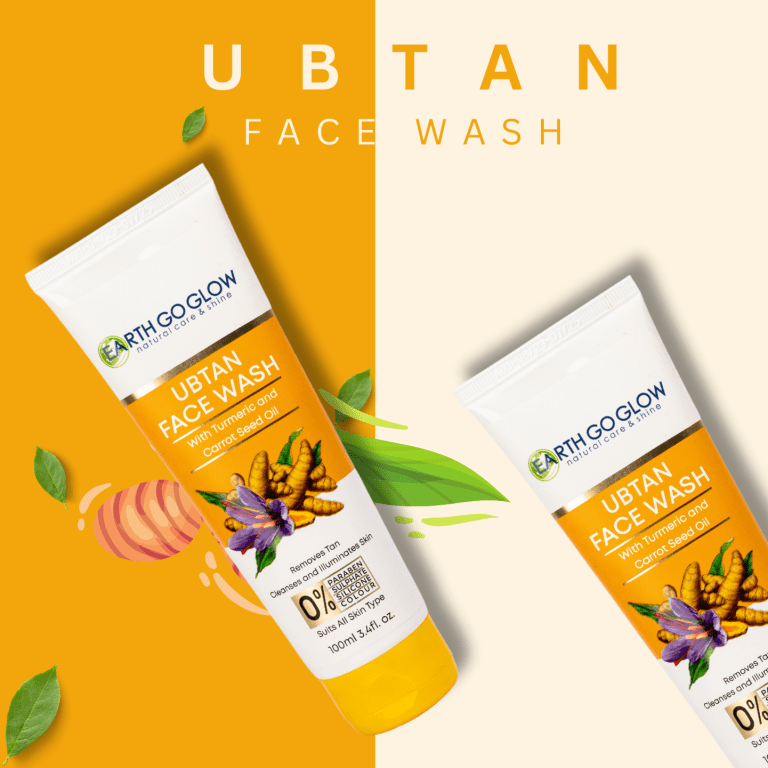 EarthGoGlow Ubtan Face Wash with Turmeric & Saffron for Tan Removal